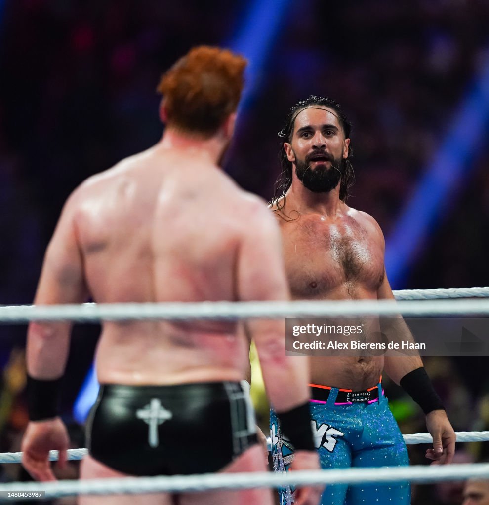 Sheamus faces off with Seth Rollins during the WWE Royal Rumble at ... Sheamus faces off with Seth Rollins during the WWE Royal Rumble at ...