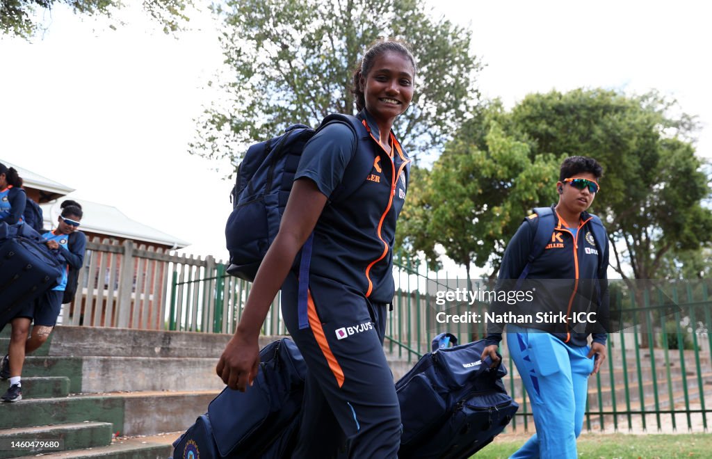 Players Of India Arrive Ahead Of The Icc Womens U19 T20 World Cup