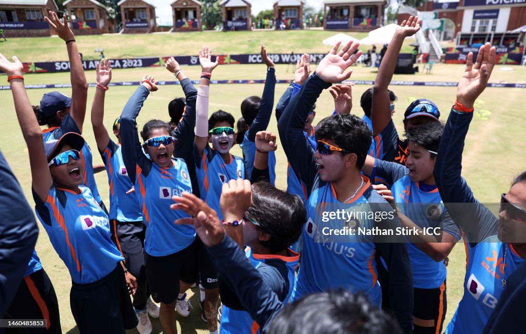 Players Of India Huddle Ahead Of The Icc Womens U19 T20 World Cup