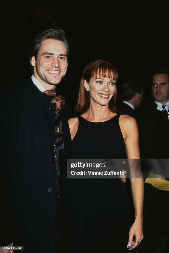 Jim Carrey And Lauren Holly During Dumb And Dumber Hollywood Premiere