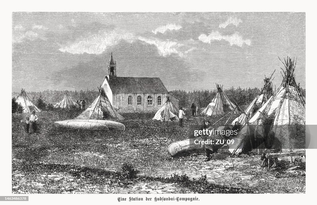 Hudsons Bay Company In Canada Wood Engraving Published In 1899 High Res