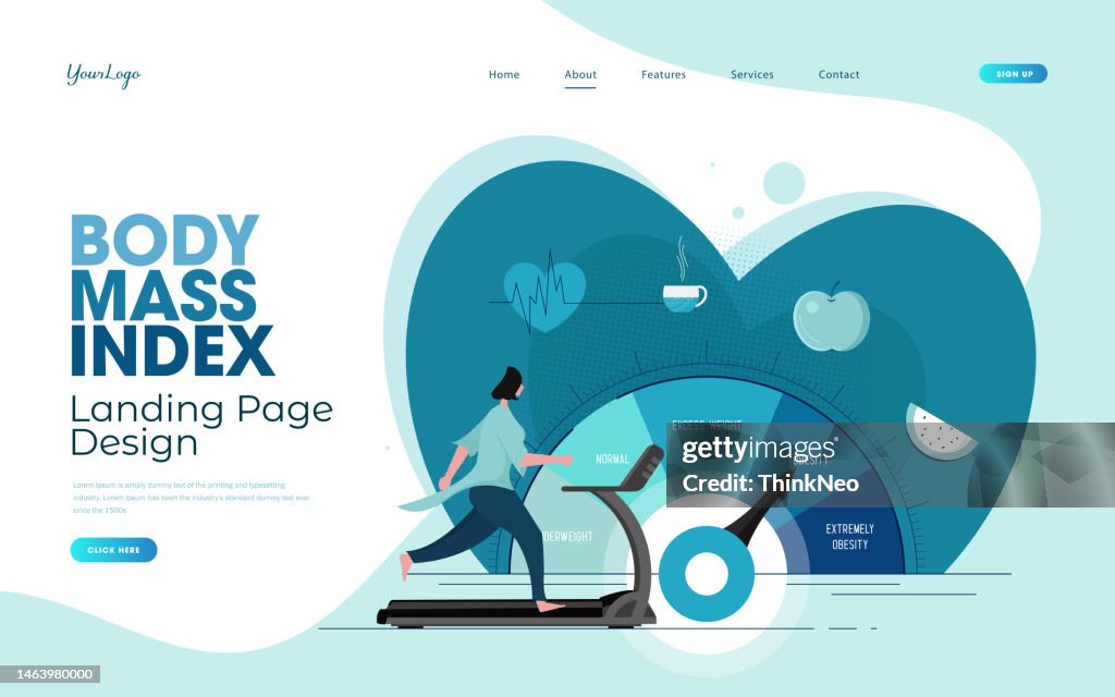 Indicator Bmi Body Mass Index And Fitness Exercise High Res Vector