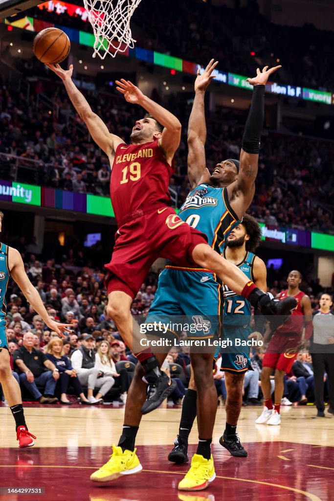 Raul Neto Of The Cleveland Cavaliers Goes In For A Layup During The