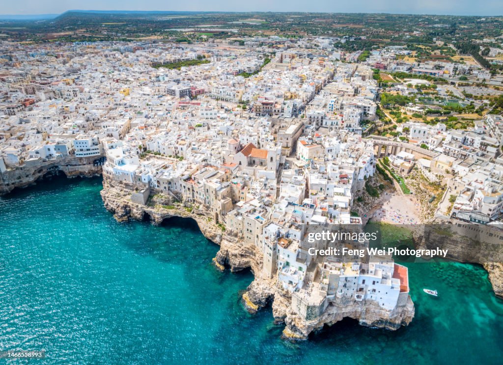 Areial View Of Polignano A Mare Bari Apulia Italy High-Res Stock Photo ... Areial View Of Polignano A Mare Bari Apulia Italy High-Res Stock Photo ...