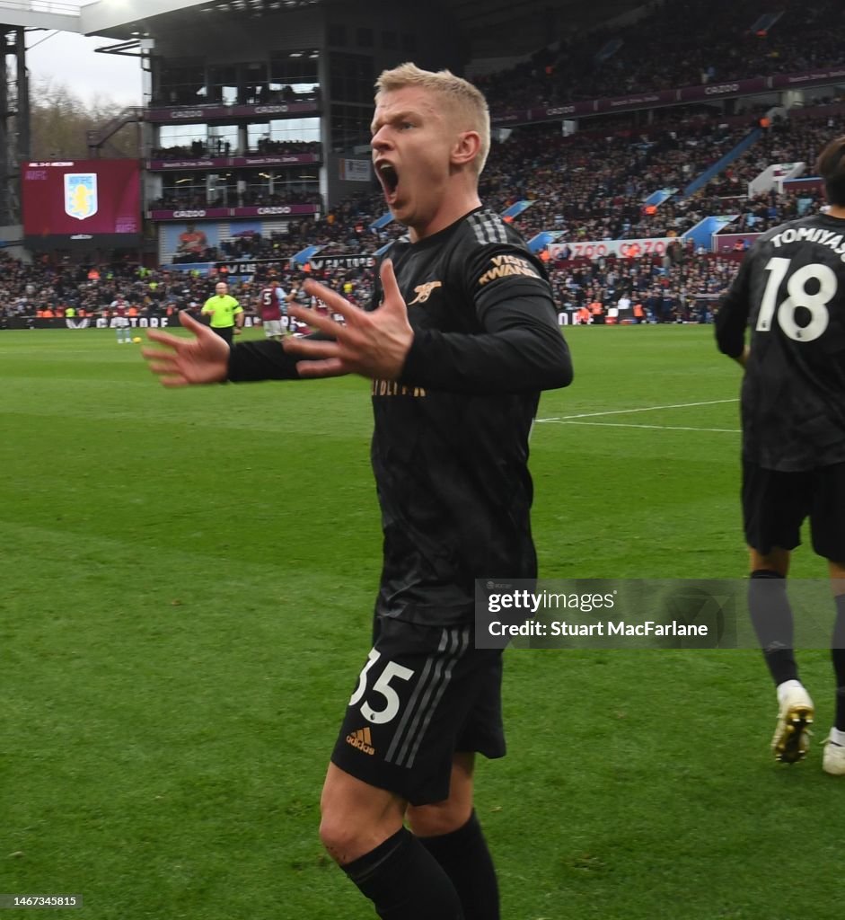 Oleksandr Zinchenko Celebrates The Third Arsenal Goal An Own Goal