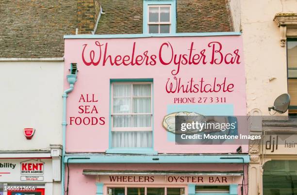 Wheelers Oyster Bar (1856) on Whitstable High Street in Kent, England ...