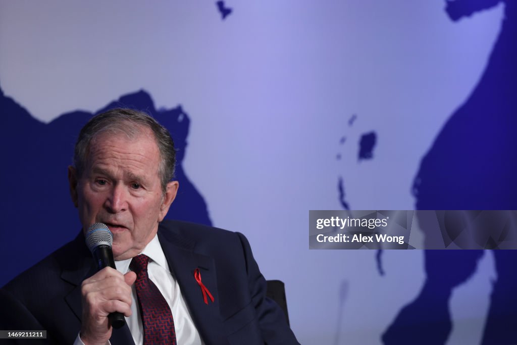 Former U S President George W Bush Speaks During An Event To Mark
