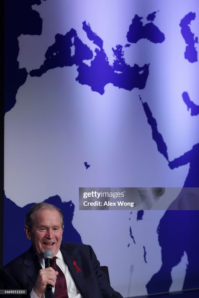 Former U S President George W Bush Speaks During An Event To Mark