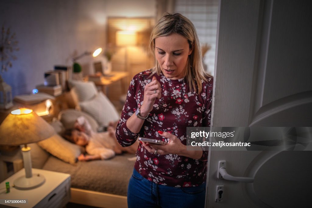 Mom Spying On Her Daughter While She Is Using The Phone In Bedroom High