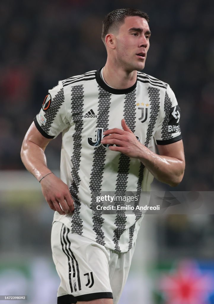 Dusan Vlahovic Of Juventus Looks On During The Uefa Europa League