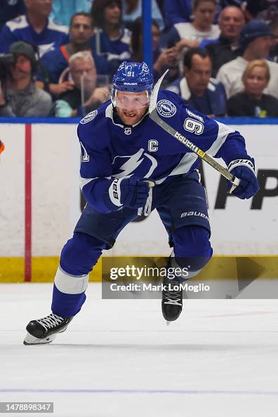 Steven Stamkos Of The Tampa Bay Lightning Against The New York News