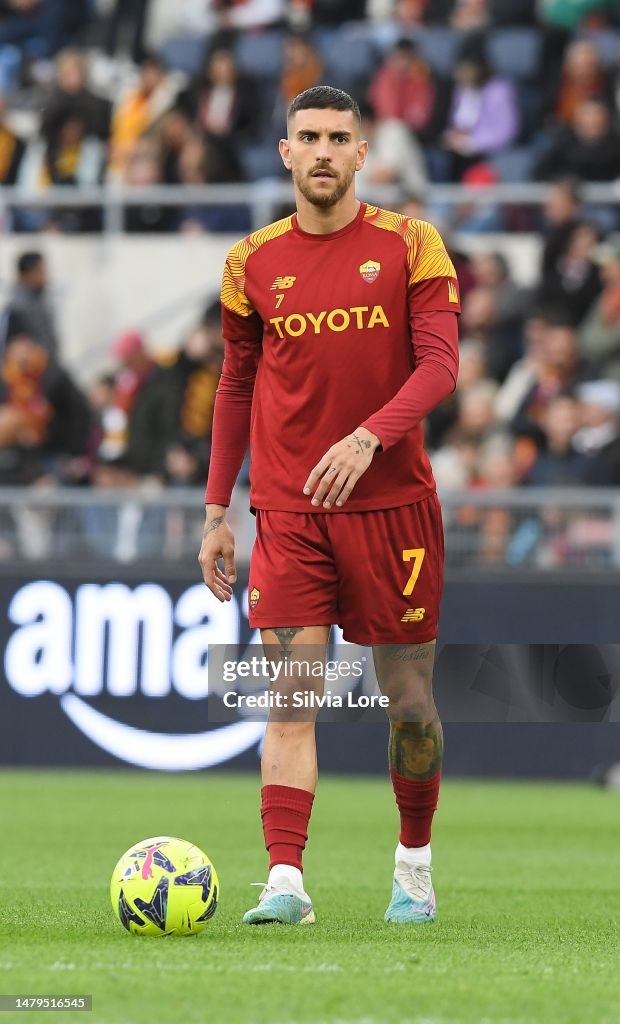 Lorenzo Pellegrini Of As Roma In Action Prior The Serie A Match News