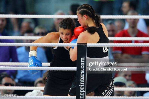 Aniya Seki Of Switzerland Punches Eva Marcu Of Hungary During The News Photo Getty Images