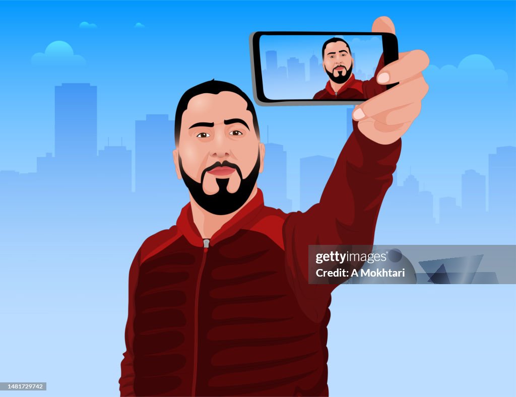 Selfi Of Young Man High Res Vector Graphic Getty Images