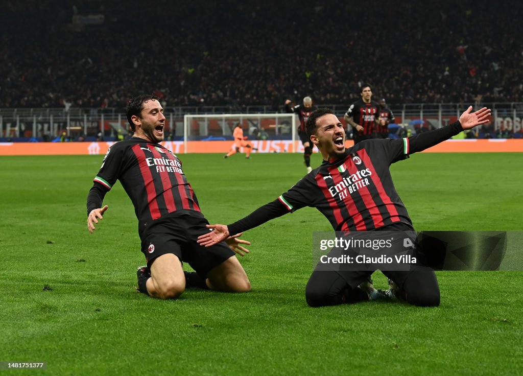 Ismael Bennacer Of Ac Milan Celebrates After Scores The Goal During