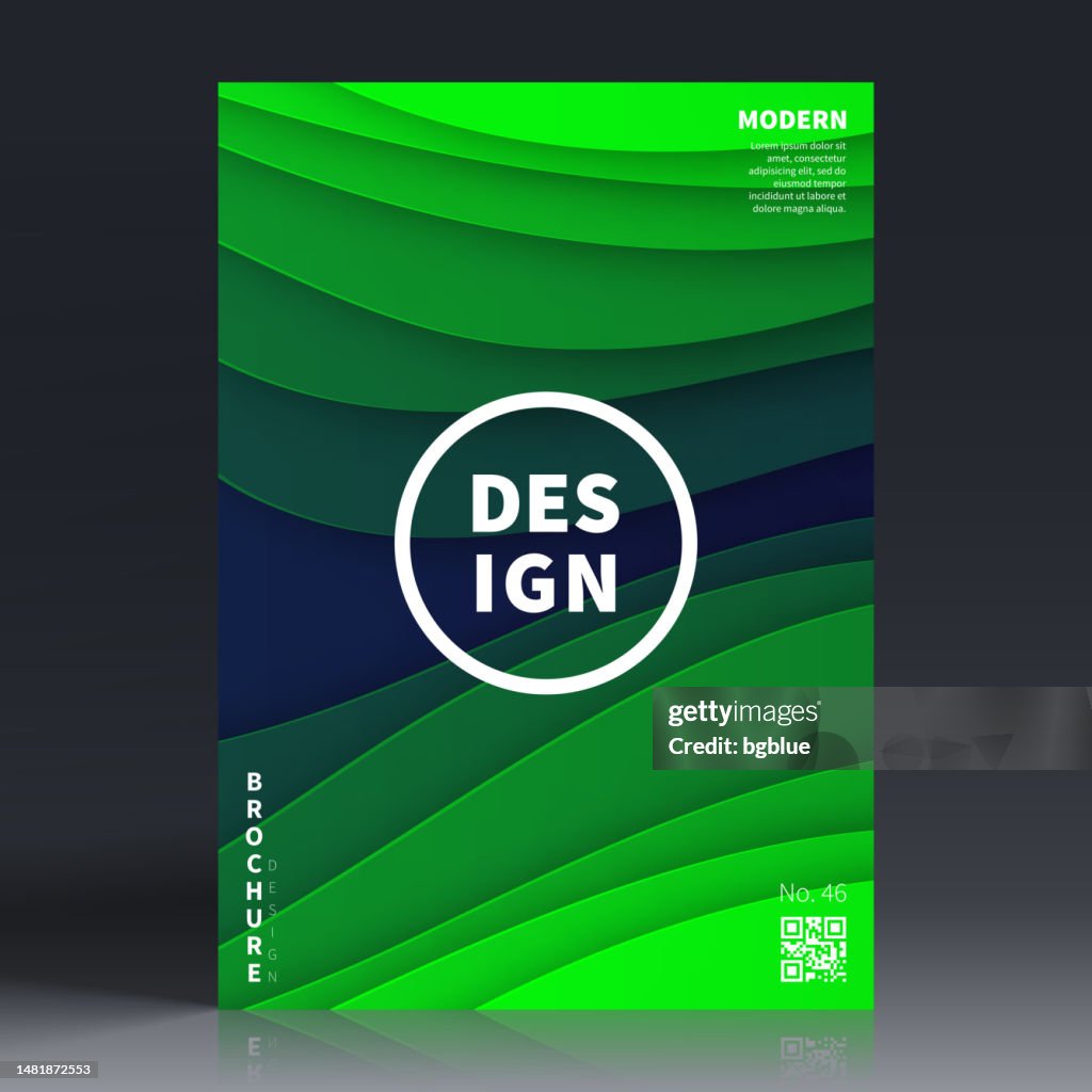 Brochure Template Layout Green Cover Design Business Annual Report