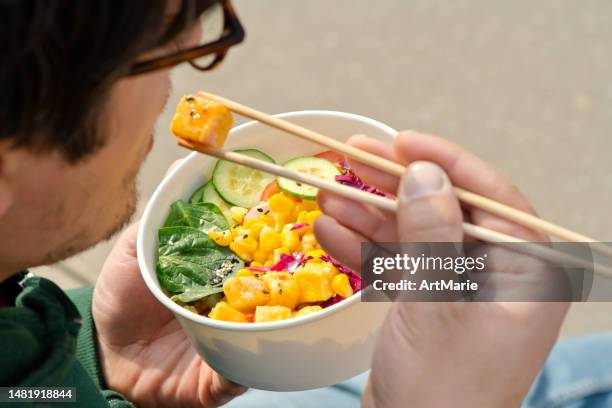Poke Bowl Takeaway Photos And Premium High Res Pictures Getty Images