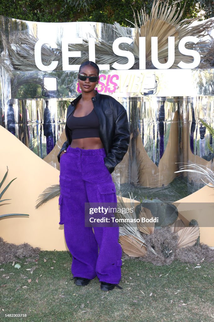 Justine Skye Attends The Celsius Oasis Vibe House On April 14 2023