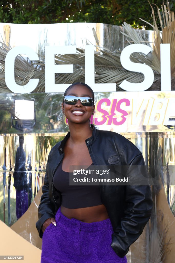 Justine Skye Attends The Celsius Oasis Vibe House On April 14 2023