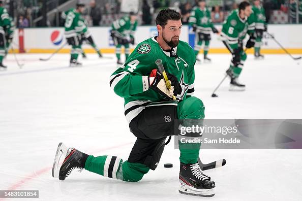Jamie Benn Of The Dallas Stars Stretches On The Ice Before Game One News Photo Getty Images
