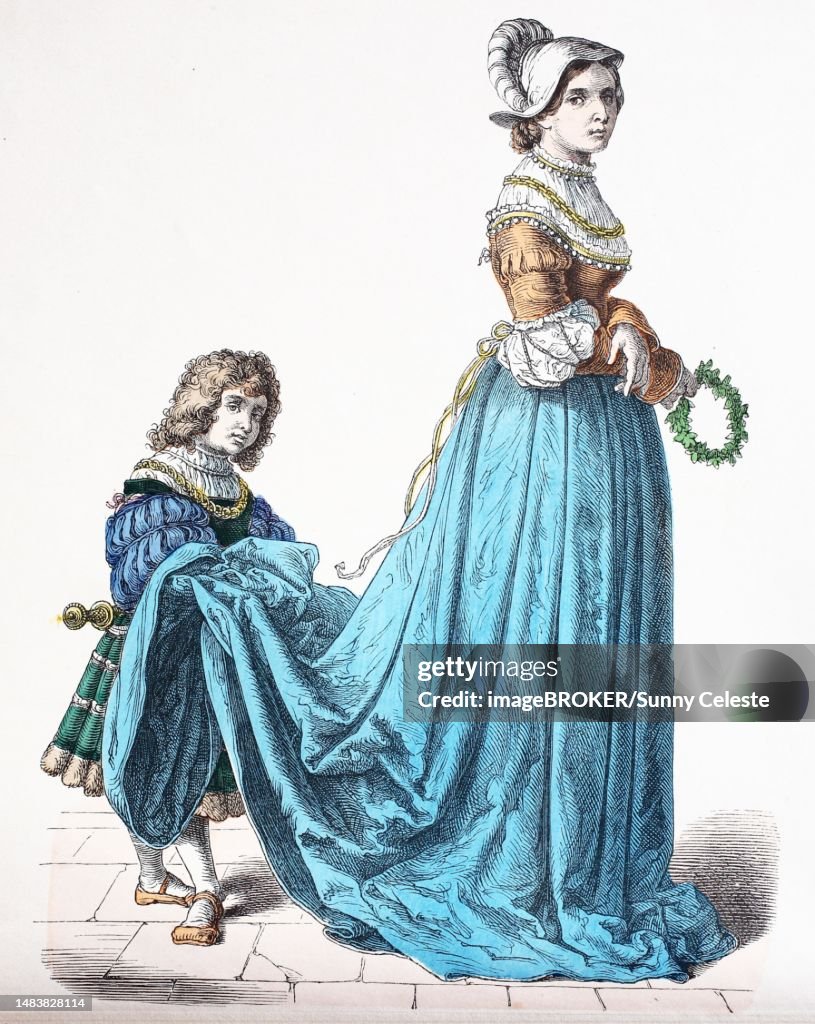 Folk Traditional Costume Clothing History Of Costumes French Noblewoman ... Folk Traditional Costume Clothing History Of Costumes French Noblewoman ...