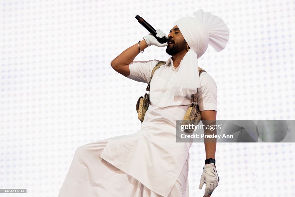Diljit Dosanjh Performs Onstage At The 2023 Coachella Valley Music
