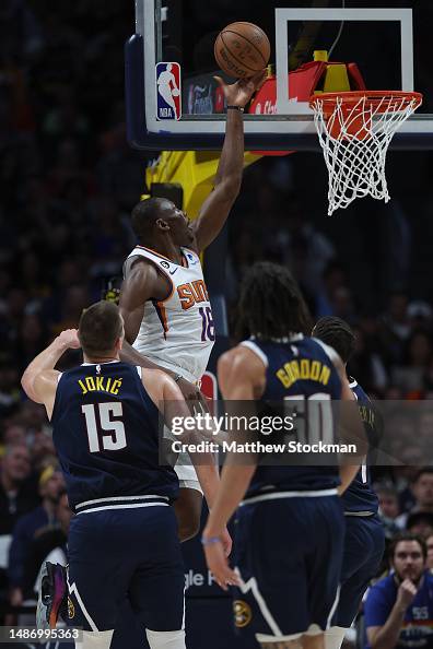Bismack Biyombo Of The Phoenix Suns Goes To The Basket Against The