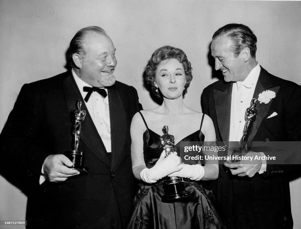 Burl Ives, David Niven and Susan Hayward, Academy Award For The Movie ... Burl Ives, David Niven and Susan Hayward, Academy Award For The Movie ...