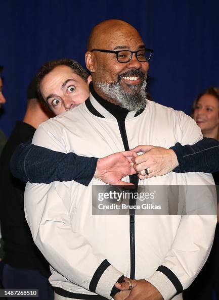 Rob McClure and James Monroe Iglehart during a photo call for the ... Rob McClure and James Monroe Iglehart during a photo call for the ...