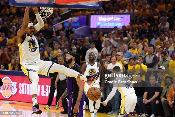 Moses Moody Of The Golden State Warriors Dunks The Ball During The