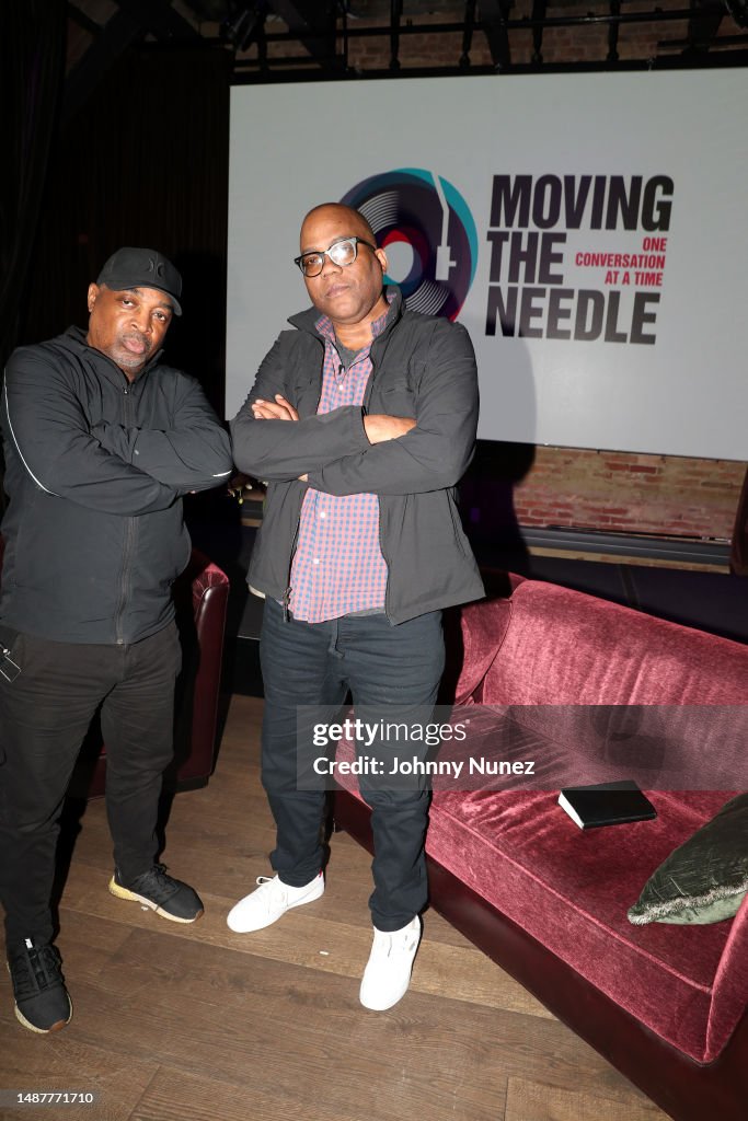 Chuck D and Jimmie Briggs attend the Moving The Needle Speaker Series ... Chuck D and Jimmie Briggs attend the Moving The Needle Speaker Series ...