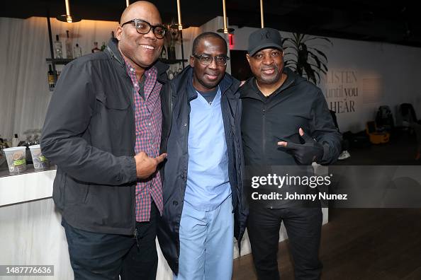 Jimmie Briggs, Dr. Olajide Williams, and Chuck D attend Moving The ... Jimmie Briggs, Dr. Olajide Williams, and Chuck D attend Moving The ...