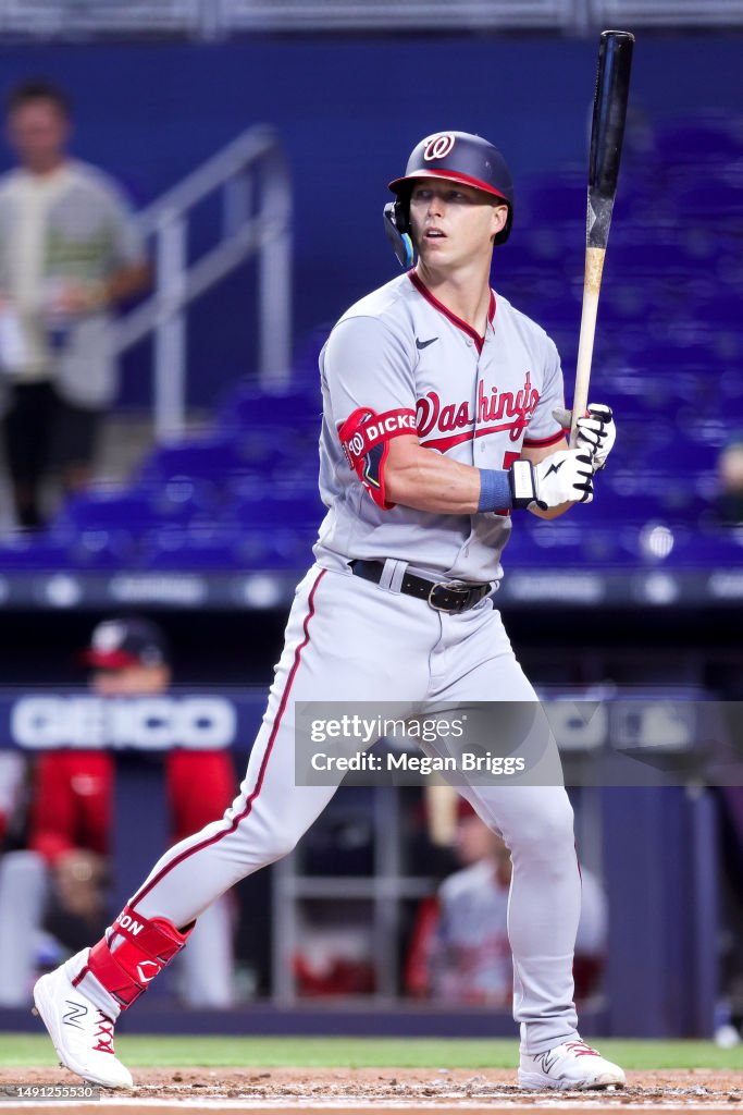 Corey Dickerson Of The Washington Nationals At Bat Against The Miami