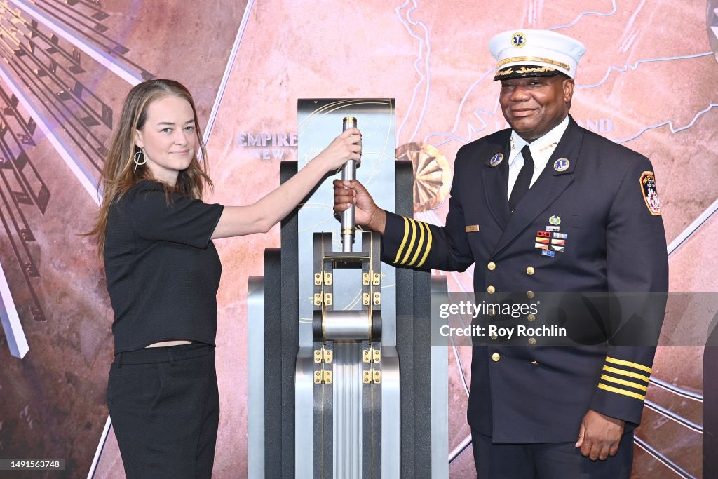 Fire Commissioner Laura Kavanagh And Chief Michael Fields Light Up