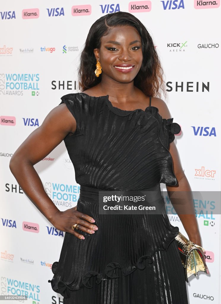 Eni Aluko Attends The Womens Football Awards 2023 At Nobu Hotel On