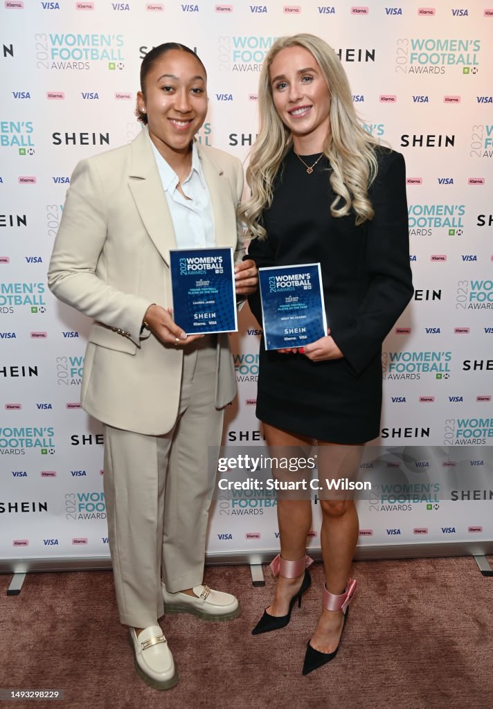 Lauren James And Missy Bo Kearns Pose With Their Awards For Young