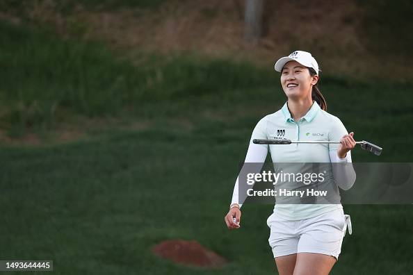 Xiyu Lin Of China Reacts To Making A Putt On The 18th Hole To Win Her News Photo Getty Images