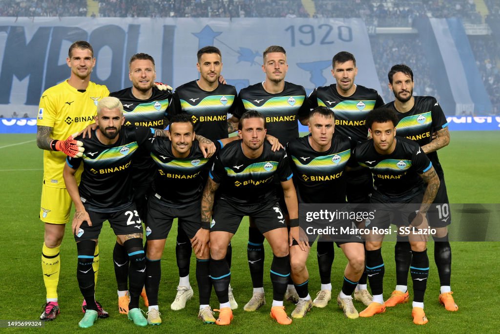SS Lazio team line up ashea during the Serie A match between Empoli ... SS Lazio team line up ashea during the Serie A match between Empoli ...