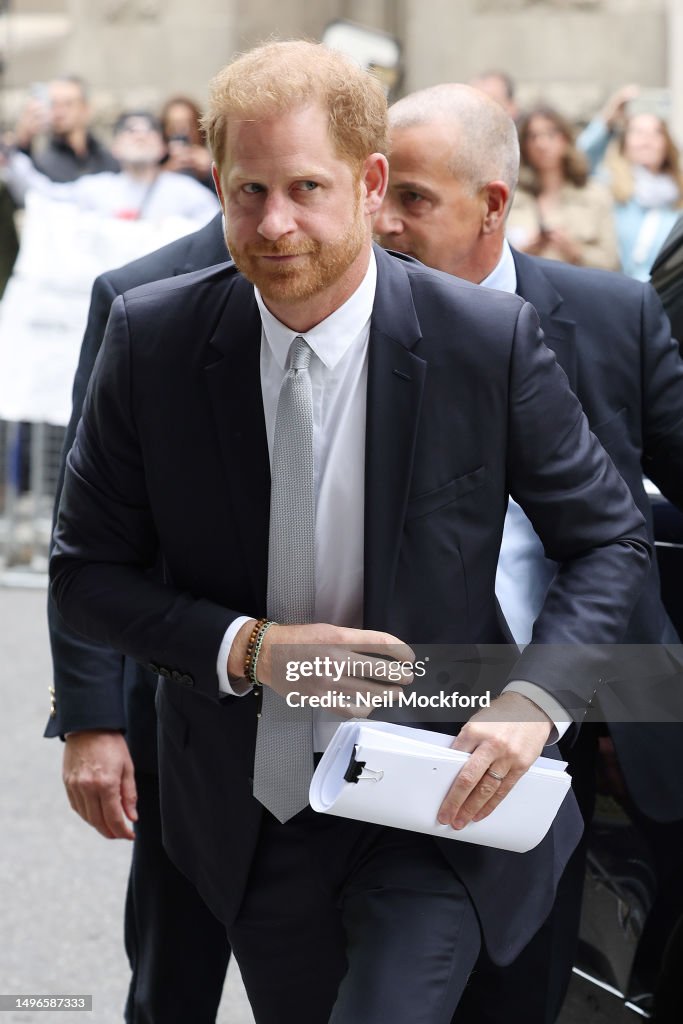 Prince Harry Duke Of Sussex Arrives To Give Evidence At The Mirror