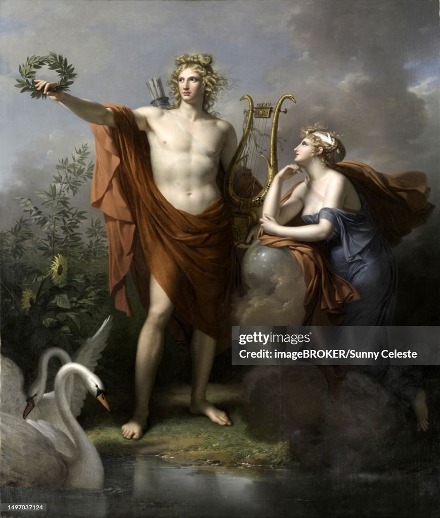 Apollo God Of Light Eloquence Poetry And The Fine Arts With Urania Muse ... Apollo God Of Light Eloquence Poetry And The Fine Arts With Urania Muse ...