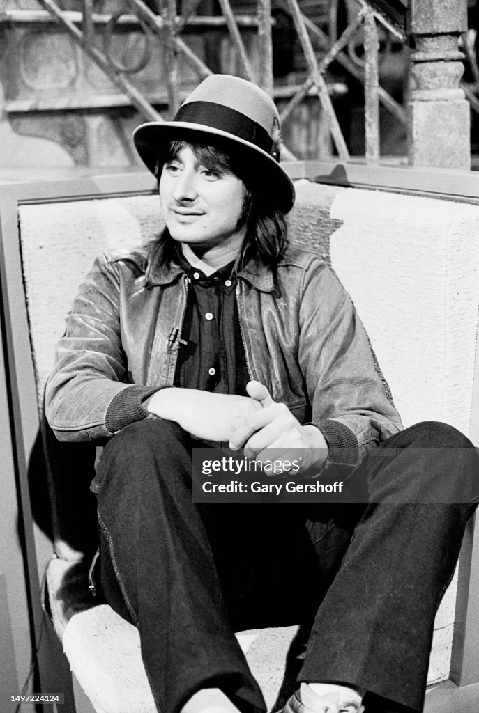 View Of Rock Singer Steve Perry Of The Group Journey As He Sits On