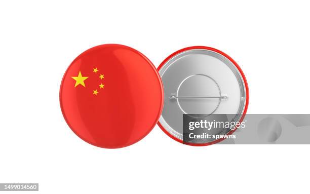 China Flag Badge Pin Mocap, Front Back Clipping Path 이미지 (1499014560 ...