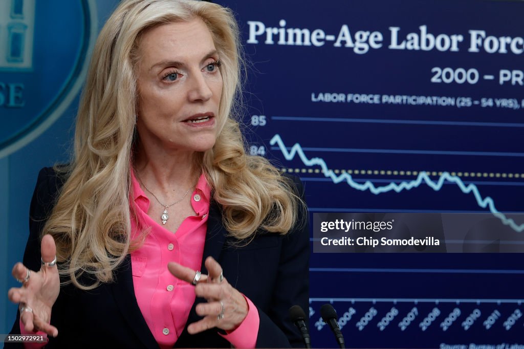 National Economic Council Director Lael Brainard Talks To Reporters