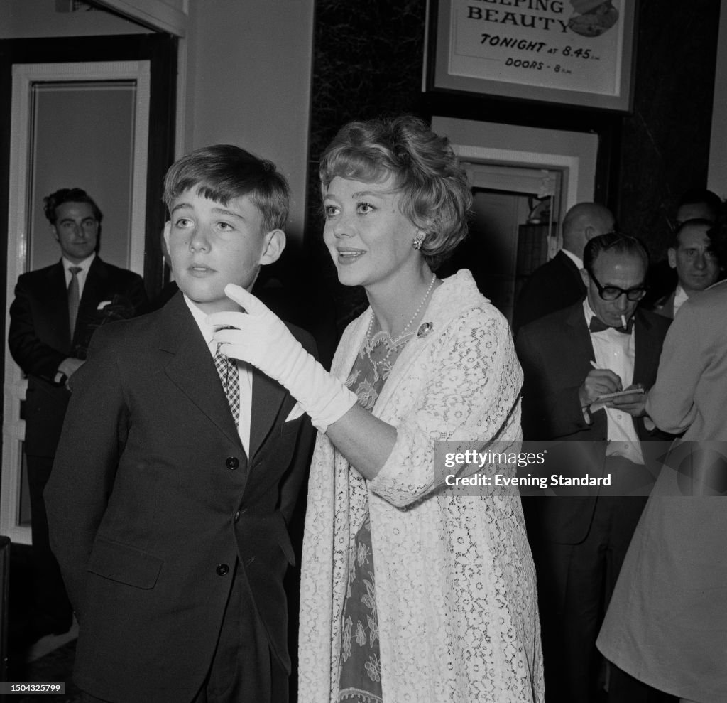 Actress Glynis Johns With Her Son Gareth Forwood At The Film Premiere News Photo Getty Images