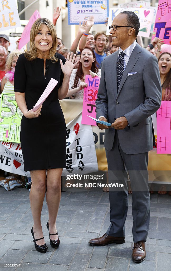 Savannah Guthrie And Lester Holt Appear On Nbc News Today Show