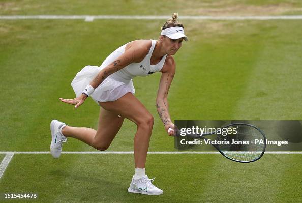Marketa Vondrousova In Action Against Marie Bouzkova On Day Seven Of News Photo Getty Images