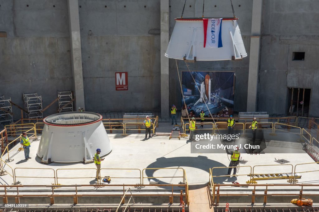The Solid Rocket Booster Aft Skirts Were Placed Onto Seismic Isolator