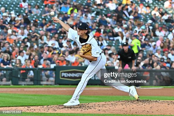 Detroit Tigers Starting Pitcher Reese Olson Pitches In The Fifth