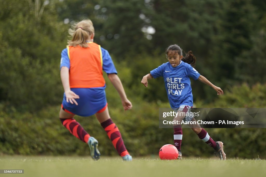 Young Girls Take Part During The Fas Let Girls Play Big Football Day News Photo Getty Images