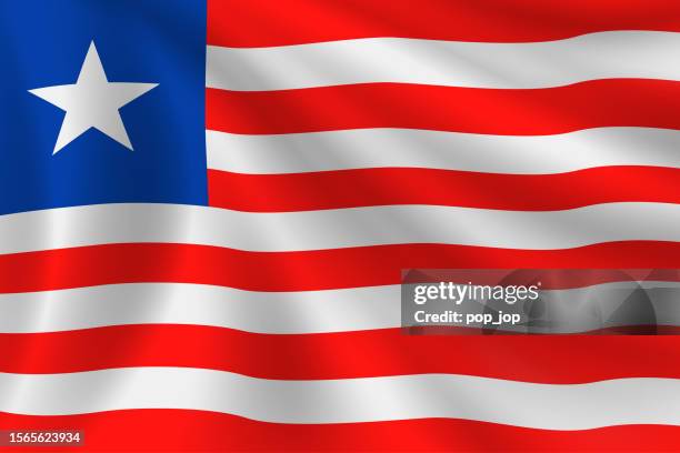 Flag Of Liberia Liberian Flag Vector Flag Background Stock Illustration
